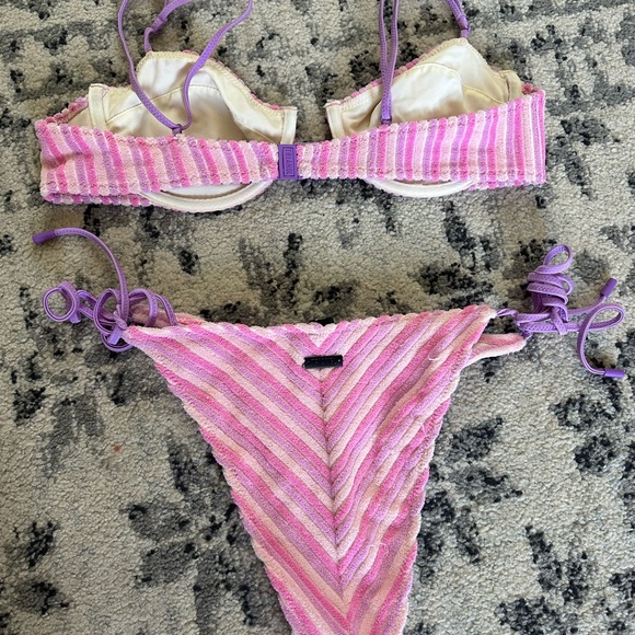 triangl swimwear | Swim | Triangl Swimwear Pink Striped Bikini | Poshmark